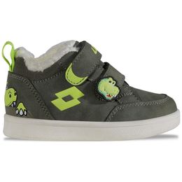 Sneaker Lotto, Damen, Gr. 22, olive, lime, Synthetik, Textil, mehrfarbig, Schuhe Sneaker, - in kindgerechter Passform