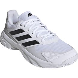 Adidas CourtJam Control 3 M Tennisschuhe Herren - Gr&ouml;&szlig;e 47 1/3 - wei&szlig;