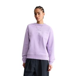 Marc O'Polo Sweatshirt MARC O'POLO DENIM "aus softem French Terry", Damen, Gr. L, wild orchid, Obermaterial: 100% Baumwolle, unifarben, oversize, Rundhals, doppelte B&uuml;ndchen, Sweatshirts Sweatshirt
