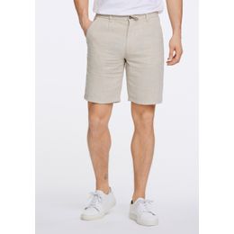 Shorts LINDBERGH "Leinenshorts Relaxed Fit", Herren, Gr. L, beige (lt stone), Obermaterial: 55% Baumwolle, 45% Leinen, relaxed fit, Hosen Shorts