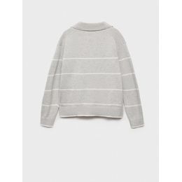 Mango Kids Pullover 'KATIE' M&auml;dchen Gr&ouml;&szlig;e 152 hellgrau / wei&szlig;