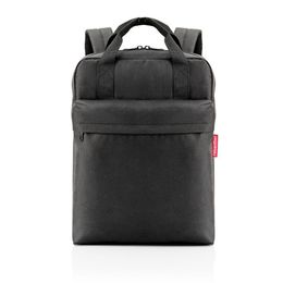 Reisenthel Rucksack Allday backpack M black, Schwarz, Kunststoff, Textil, 30x39x13 cm, gepolsterte Schultertr&auml;ger, gro&szlig;es Hauptfach, Freizeit, Koffer & Taschen, Reisetaschen