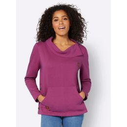 WITT Damen Sweatshirt mit Schalkragen, erika, Gr&ouml;&szlig;e 38