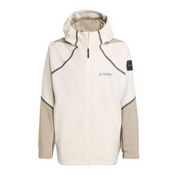 adidas terrex Outdoorjacke 'Nat Geo' Herren Gr&ouml;&szlig;e 6XL beige / dunkelbeige / schwarz