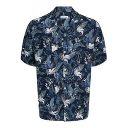 Jack & Jones Jack & Jones Hemd 'JJEJeff Tropical' Herren Gr&ouml;&szlig;e XXL rauchblau / nachtblau / jade / wei&szlig;