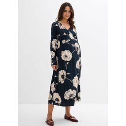 bonprix Maxi- Wickelkleid f&uuml;r die Schwangerschaft und danach, petrol