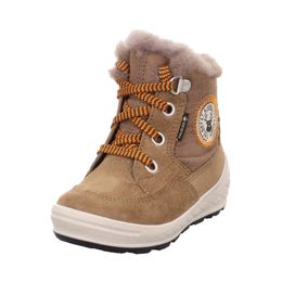 Superfit Stiefel 'GROOVY 2.0' Jungen Gr&ouml;&szlig;e 21 creme / hellbraun / orange / schwarz