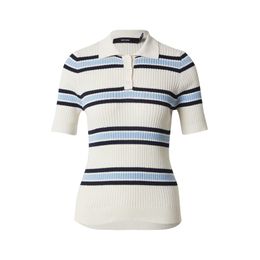 V&eacute;ro Moda Vero Moda Poloshirt 'VMDAISY' Damen Gr&ouml;&szlig;e S creme / hellblau / schwarz