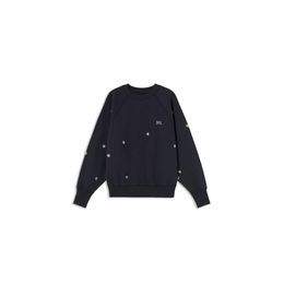 thinking mu Sweatshirt 'Solsol Bonnie' Damen Gr&ouml;&szlig;e M navy / wei&szlig;