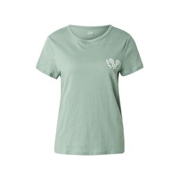 GAP T-Shirt Damen Gr&ouml;&szlig;e XS hellgr&uuml;n / offwhite