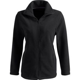 WITT Damen Fleecejacke mit zwei Taschen, schwarz, Gr&ouml;&szlig;e 52