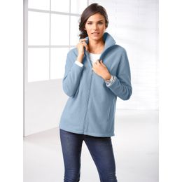 WITT Damen Fleecejacke mit zwei Taschen, bleu, Gr&ouml;&szlig;e 44