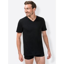 Bugatti Herren Shirt, 2 St&uuml;ck schwarz, Gr&ouml;&szlig;e 8