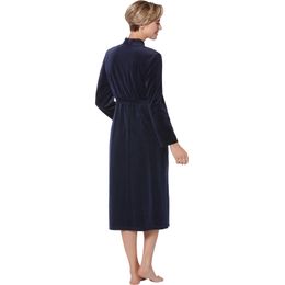 Miss Ulrike Damen Morgenmantel in Nicki-Qualit&auml;t, marine, Gr&ouml;&szlig;e 36/38