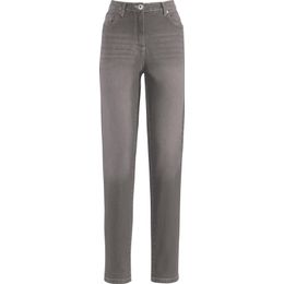 CR&Eacute;ATION L Damen Stretch-Jeans in Used-Optik grey-denim Gr&ouml;&szlig;e 38