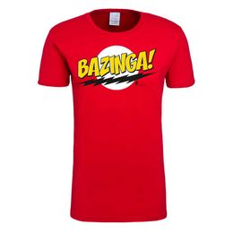 logoshirt Shirt 'Big Bang Theory | Bazinga' male Red size XL