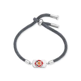 Herzengel Jungen Armband "Feuerwehr HEB-FIREFIGHTER", 19cm, Edelstahl Polyester, bunt, Edelstahl, Polyester, Armb&auml;nder, mit Emaille