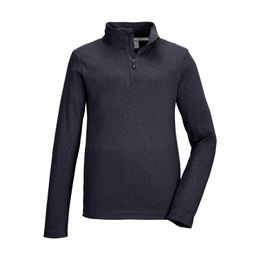Killtec M&auml;dchen Langarmshirt "KSW 327 GRLS LS SHRT", blau, Gr. 116, Oberstoff: 80% Polyester, 20% Elasthan, Shirts