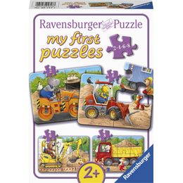 Ravensburger Kinder Puzzle "Tiere auf der Baustelle", bunt, Pappe, B:21cm H:15cm, Puzzles, Made in Europe