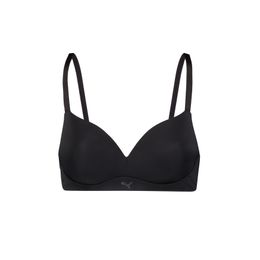 Puma Damen B&uuml;gelloser BH "Puma WOMEN SOFT PADDED BRA", Gr. 80, schwarz, Microtouch, Obermaterial: 84% Polyamid, 16% Elasthan, BHs, weiche Wattierung,