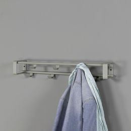 Garderobenhalter SPINDER DESIGN, B:60cm H:10cm T:11,5cm, gr&uuml;n, Metall, Garderobenhalter, "Rex Garderobenhakenleiste", Metall, Breite 60 cm, 7 Haken