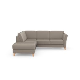 Sit & More Ecksofa SIT & MORE, B:248cm H:87cm T:213cm, braun, Wohnzimmer, Sofas, "Visby L-Form", Wahlweise mit Bettfunktion und Stauraum, frei im Raum stellbar