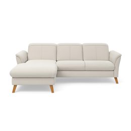 Sit & More Ecksofa SIT & MORE, B:245cm H:91cm T:178cm, beige, 90% Polyester 10%Polyamid, Wohnzimmer, Sofas, "Romero L-Form", wahlweise mit oder ohne