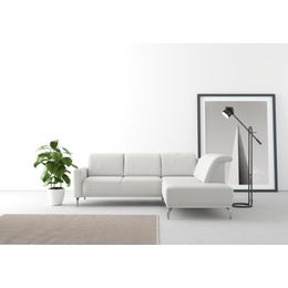 Sit & More Ecksofa SIT & MORE, B:249cm H:84cm T:205cm, grau, Wohnzimmer, Sofas, "Bailando L-Form", wahlweise mit Kopfteilverstellung und Vorziehsitz, motorisch