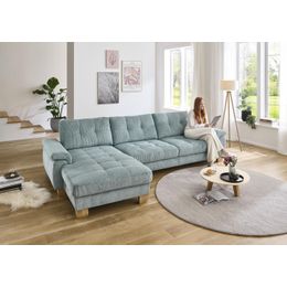 Ecksofa DIE PLANBAR, B:316cm H:86cm T:177cmaqua, 88% Polyester;12% Polyamid, Wohnzimmer, Sofas, "PP-LA19101 L-Form, Breite 316 cm", wahlweise mit