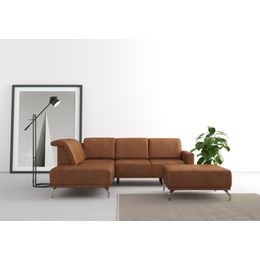 Sit & More Ecksofa SIT & MORE, B:249cm H:84cm T:205cm, braun, Wohnzimmer, Sofas, "Bailando L-Form", wahlweise mit Kopfteilverstellung und Vorziehsitz, motorisch