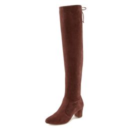 Lascana Overknees Damen Gr&ouml;&szlig;e 38 dunkelbraun Winterschuhe