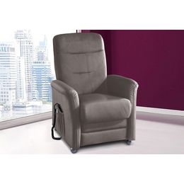 Sit & More TV-Sessel SIT & MORE, B:76cm H:103cm T:91cm, grau, Altara Nubuck, die Luxus-Microfaser aus 100% Polyester;Luxus-Kunstleder;novalife- die ganz