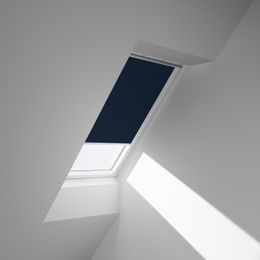 Velux Verdunklungsrollo "DKL CK02 1100SWL", CK02, stufenlos positionierbar, blau, Kinderzimmer, Rollos, wei&szlig;e F&uuml;hrungsschienen & Griffleiste