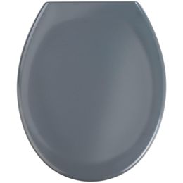 WC-Sitz Wenko, B:37,5cm L:44,6cm, grau, Duroplast, WC-Sitze, "Ottana", Mit Absenkautomatik