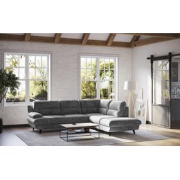 Ecksofa COTTA, B:266cm H:90cm T:217cmiron, 92% POLYESTER (PES) / 8% POLYAMID (PA), Wohnzimmer, Sofas, "Pike L-Form, B: 266 cm", optional Bettfunktion