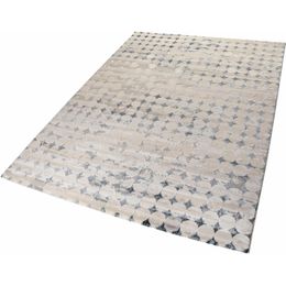 Teppich Esprit, B:80cm H:12mm L:150cm, beige, Kunstfaser, Wohnzimmer, Teppiche, "Velvet Spots ESP-3352", Kurzflor, Hoch Tief Struktur, Wohnzimmer,