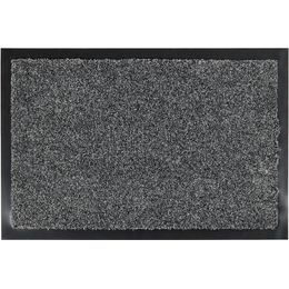 Fu&szlig;matte Astra, B:80cm H:10mm L:120cm, grau, Kunstfaser, Au&szlig;enbereich, Teppiche, "Calcite", T&uuml;rmatte, Sauberlaufmatte, rutschfest, meliert, nimmt