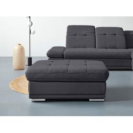 Hocker COTTA, B:112cm H:46cm T:72cm, schwarz, 90% Polyester, 10% Polyamid, Wohnzimmer, Hocker, "Holiday"
