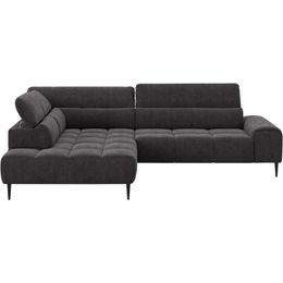 Ecksofa COTTA, B:298cm T:222cmmud, 100% Polyester (PES), Wohnzimmer, Sofas, "Theo L-Form, B: 298 cm", mit Kopfteilverstellung, optional