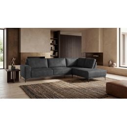 Ecksofa OTTO HOME, B:289cm H:85cm T:210cm, grau, Struktur weich (100% Polyester);Luxus-Microfaser (100% Polyester);Webstoff (100% Polyester),