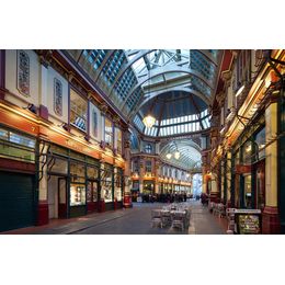 papermoon Fototapete "LEADENHALL MARKT-LONDON ARCHITEKTUR GALERIE ARKADE XXL", B/L: 4m x 2,6m, Bahnen: 8 Stk., bunt, Schlafzimmer, Tapeten