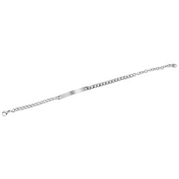 Adelia&acute;s ADELIA ́S Damen Armband "Armband &ndash; Panzerarmband aus Edelstahl 16+5 cm", 21cm, Edelstahl, silber, Edelstahl, Armb&auml;nder, Zum Verschenken &ndash; passend f&uuml;r