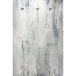 Garderobenleiste queence, B:80cm H:120cm T:5cm, grau, Acrylglas, Edelstahl, Garderobenhalter, "Holzoptik", mit 6 Haken, 80 x 120 cm