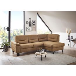 Ecksofa DIE PLANBAR, B:244cm H:88cm T:160cmzimt, 100% Polyester, Wohnzimmer, Sofas, "PP-PF23172 L-Form, Breite 244 cm", Eckgarnitur mit besonders