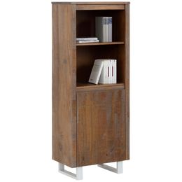 B&uuml;cherregal OTTO HOME, B:55cm H:140cm T:35cm, braun, Wohnzimmer, Regale, "Lagos", aus sch&ouml;nem massivem Kiefernholz, grifflos, Breite 55 cm