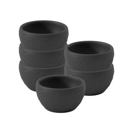 Villeroy & Boch VILLEROY & BOCH Eierbecher "Eierbecher Manufacture Rock &oslash; 4,8 cm 6er Set schwarz", schwarz, Eierbecher