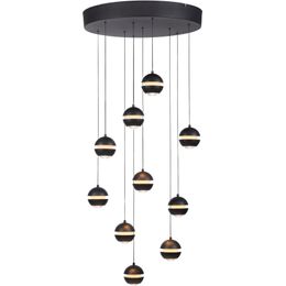 Sch&ouml;ner Wohnen Kollektion LED Pendelleuchte "LINI", 10, &Oslash; 55cm H: 22cm, 1 Stk.schwarz, SCH&Ouml;NER WOHNEN-KOLLEKTION, Leuchten, SCH&Ouml;NER WOHNEN Kollektion, 3-Stufen Dimmer,