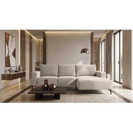 Ecksofa Home Affaire, B:232cm H:85cm T:152cmcreme, 90% Polyester, 10% Nylon, Wohnzimmer, Sofas, "Tournon L-Form, Breite 232 cm, Breitcord",