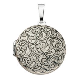 Jobo Damen Medallionanh&auml;nger "Anh&auml;nger Medaillon rund", Silber 925 (Sterlingsilber), silber, Silber 925 (Sterlingsilber), Schmuckanh&auml;nger, 925 Silber