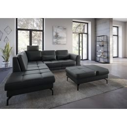 Sit & More Ecksofa SIT & MORE, B:258cm H:87cm T:226cm, schwarz, Wohnzimmer, Sofas, "Bendigo L-Form", inklusive Sitztiefenverstellung, Bodenfreiheit 15 cm, in 2